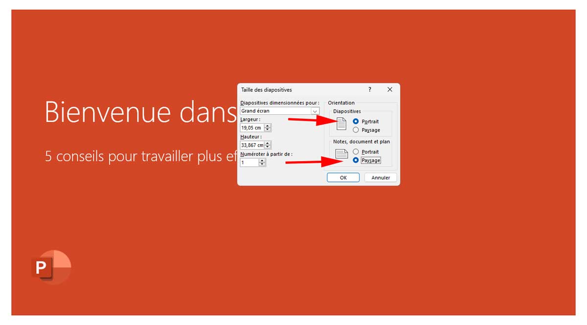 Comment mettre une slide en portrait sur PowerPoint ? - L'agence E-COM